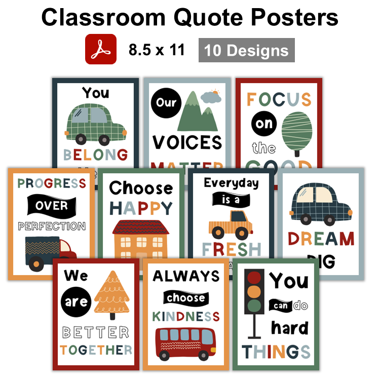 Classroom Quote Posters - Little Town – kjunstudio