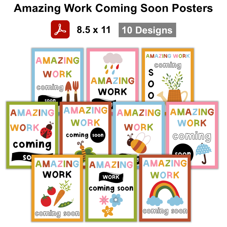 Amazing Work Coming Soon Posters - Colorful Spring – kjunstudio