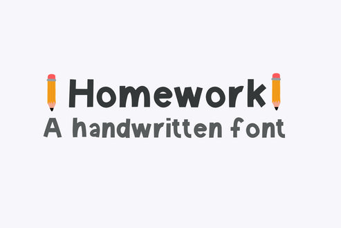 Handwritten Font - Homework – kjunstudio
