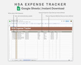 Google Sheets - HSA Expense Tracker - Earthy – kjunstudio