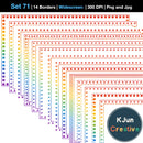 Widescreen Border Clipart Set 71 - Rainbow - Google Slides & PowerPoin ...