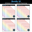 Border Clipart Bundle 18 - Rainbow - Page Borders and Frames – kjunstudio