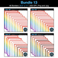Border Clipart Bundle 13 - Rainbow - Page Borders and Frames – kjunstudio