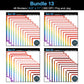 Border Clipart Bundle 13 - Rainbow - Page Borders and Frames – kjunstudio