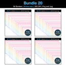 Widescreen Border Clipart Bundle 20 - Pastel Rainbow - Google Slides ...