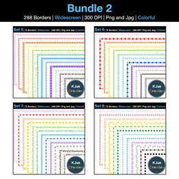 Widescreen Border Clipart Bundle 2 - Colorful - Google Slides and Powe ...