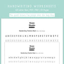 Handwriting Practice Sheets - Little Notes Font – kjunstudio