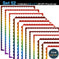 Border Clipart Set 52 - Rainbow Scallop - Page Borders and Frames ...