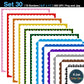 Border Clipart Set 30 - Colorful Scallop - Page Borders and Frames ...