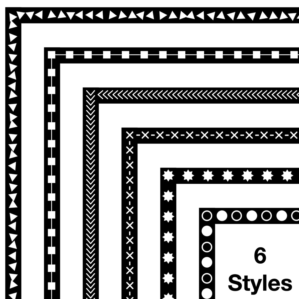Border Clipart Set 24 - Colorful - Page Borders and Frames – kjunstudio