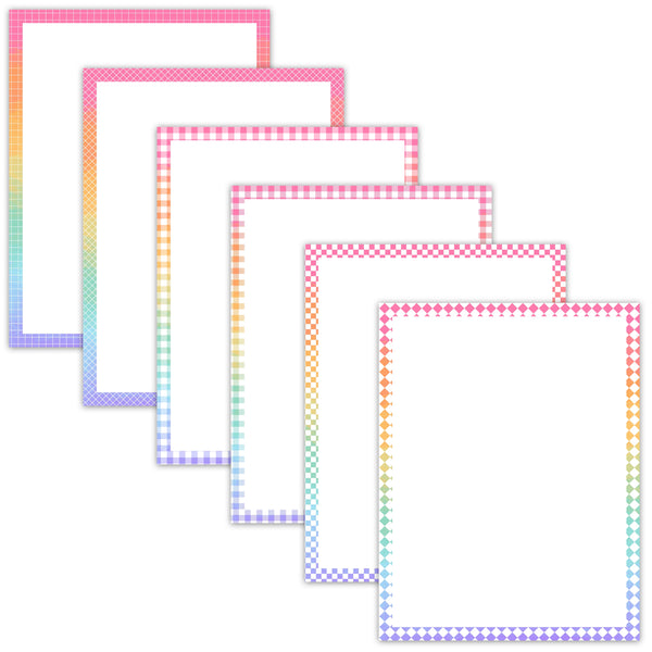 Border Clipart Set 57 - Pastel Rainbow - Page Borders and Frames ...
