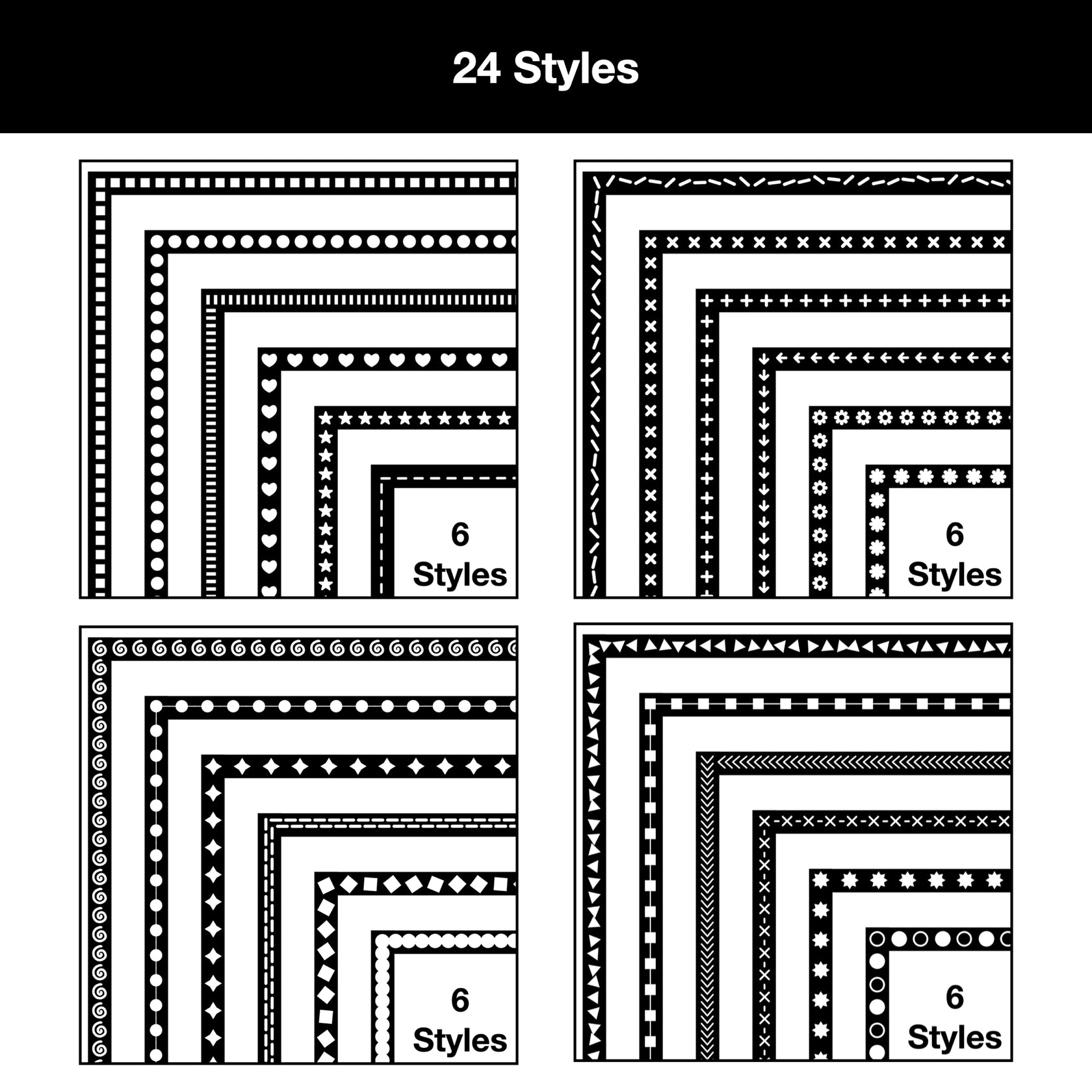 Border Clipart Bundle 6 - Colorful - Page Borders and Frames – kjunstudio