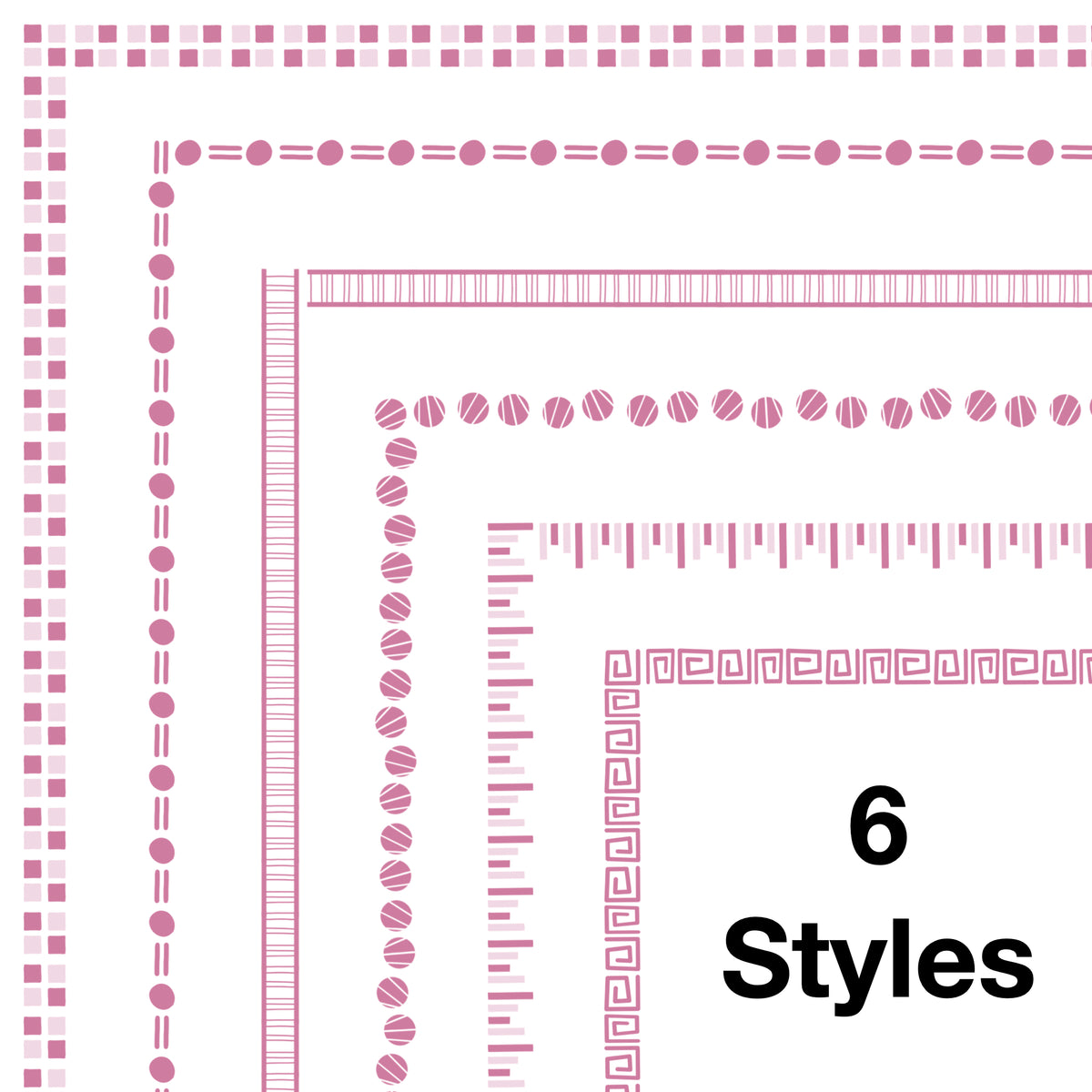 Border Clipart Set 16 - Pastel - Page Borders and Frames – kjunstudio