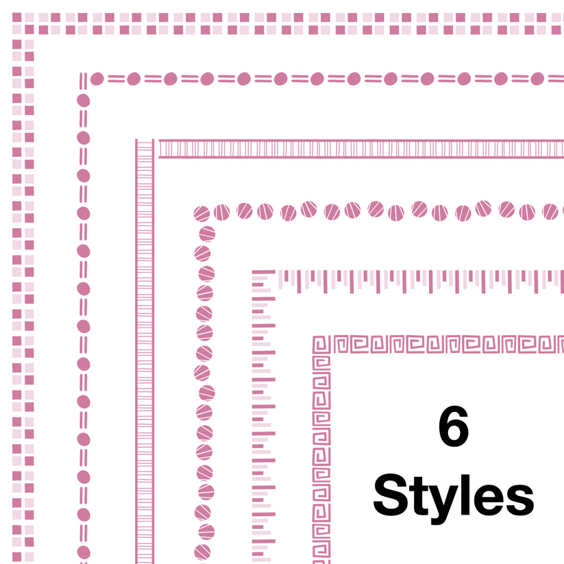 Border Clipart Set 16 - Pastel - Page Borders and Frames – kjunstudio