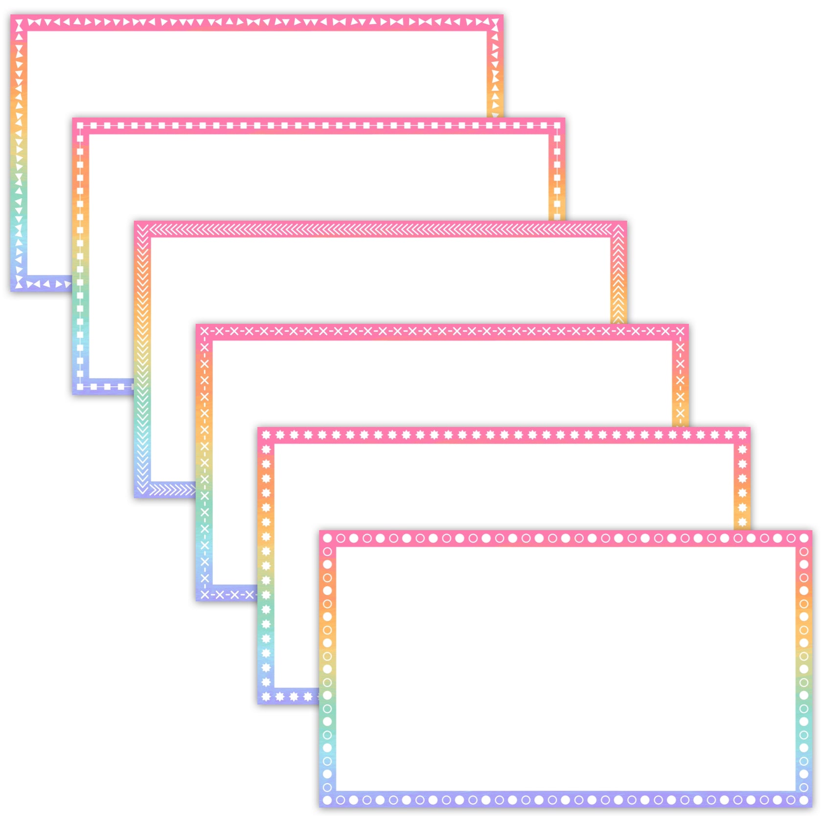 Widescreen Border Clipart Set 48 - Pastel Rainbow - Google Slides & Po ...