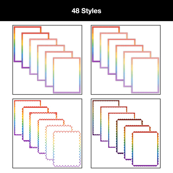 Border Clipart Bundle 13 - Rainbow - Page Borders and Frames – kjunstudio