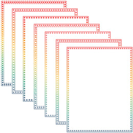 Border Clipart Set 74 - Vintage Rainbow - Page Borders and Frames ...
