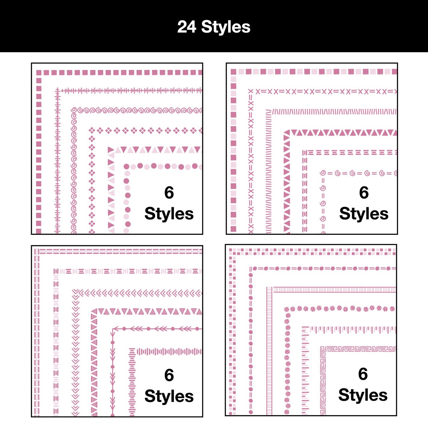 Border Clipart Bundle 4 - Pastel - Page Borders and Frames – kjunstudio