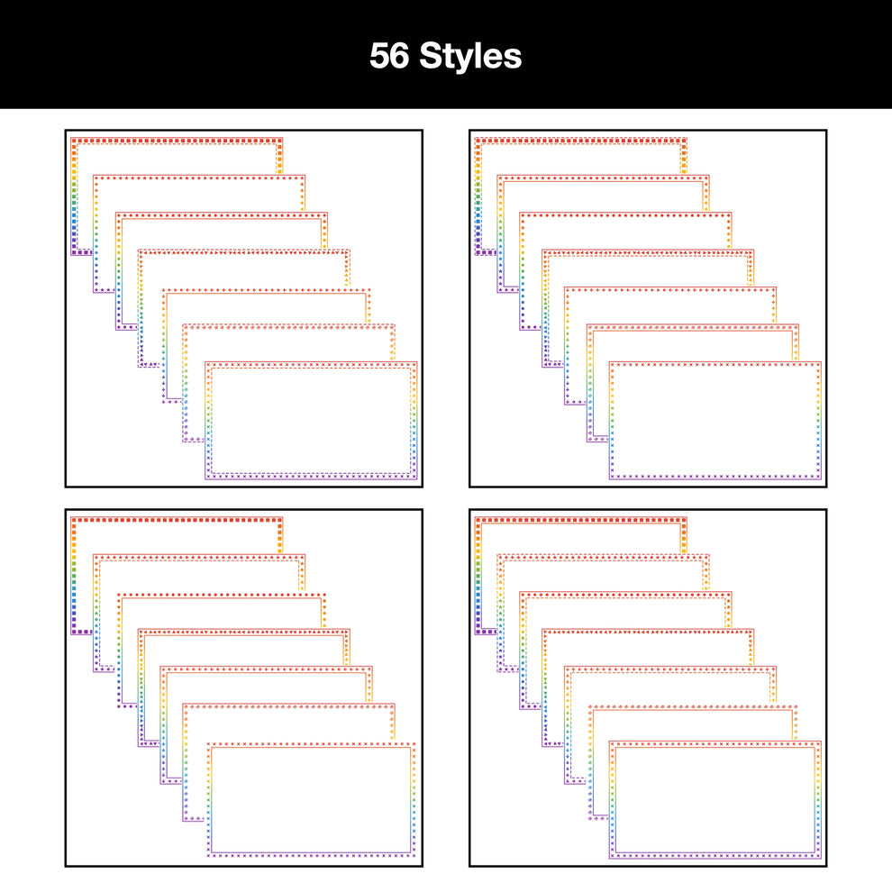 Widescreen Border Clipart Bundle 18 - Rainbow - Google Slides & PowerP ...
