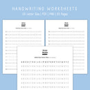 Handwriting Practice Sheets - Simplicity Font – kjunstudio
