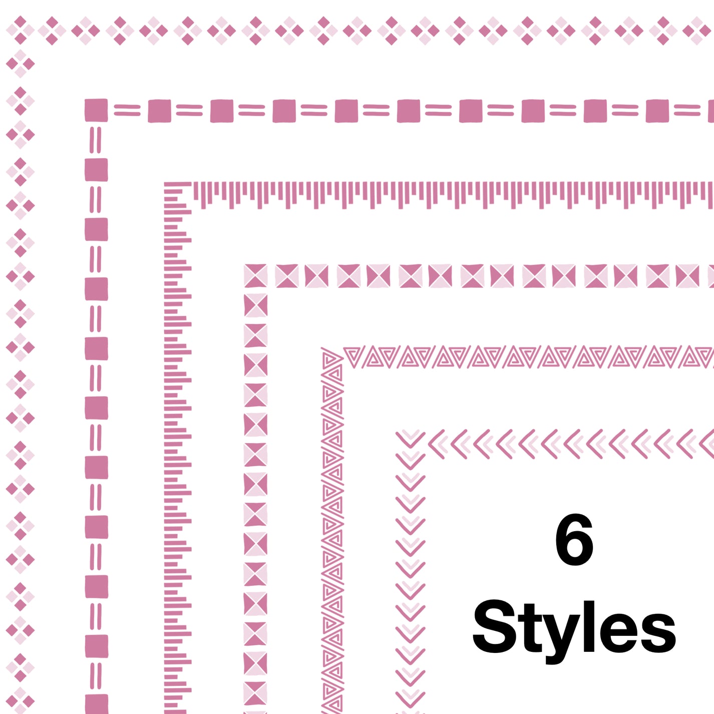Border Clipart Set 18 - Pastel - Page Borders and Frames – kjunstudio