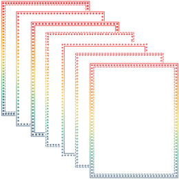 Border Clipart Set 73 - Vintage Rainbow - Page Borders and Frames ...