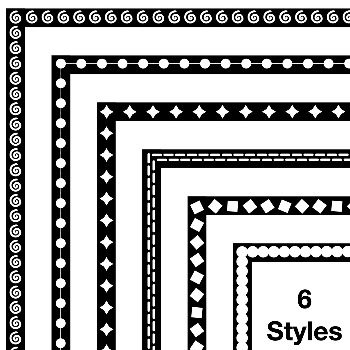 Border Clipart Set 23 - Colorful - Page Borders and Frames – kjunstudio