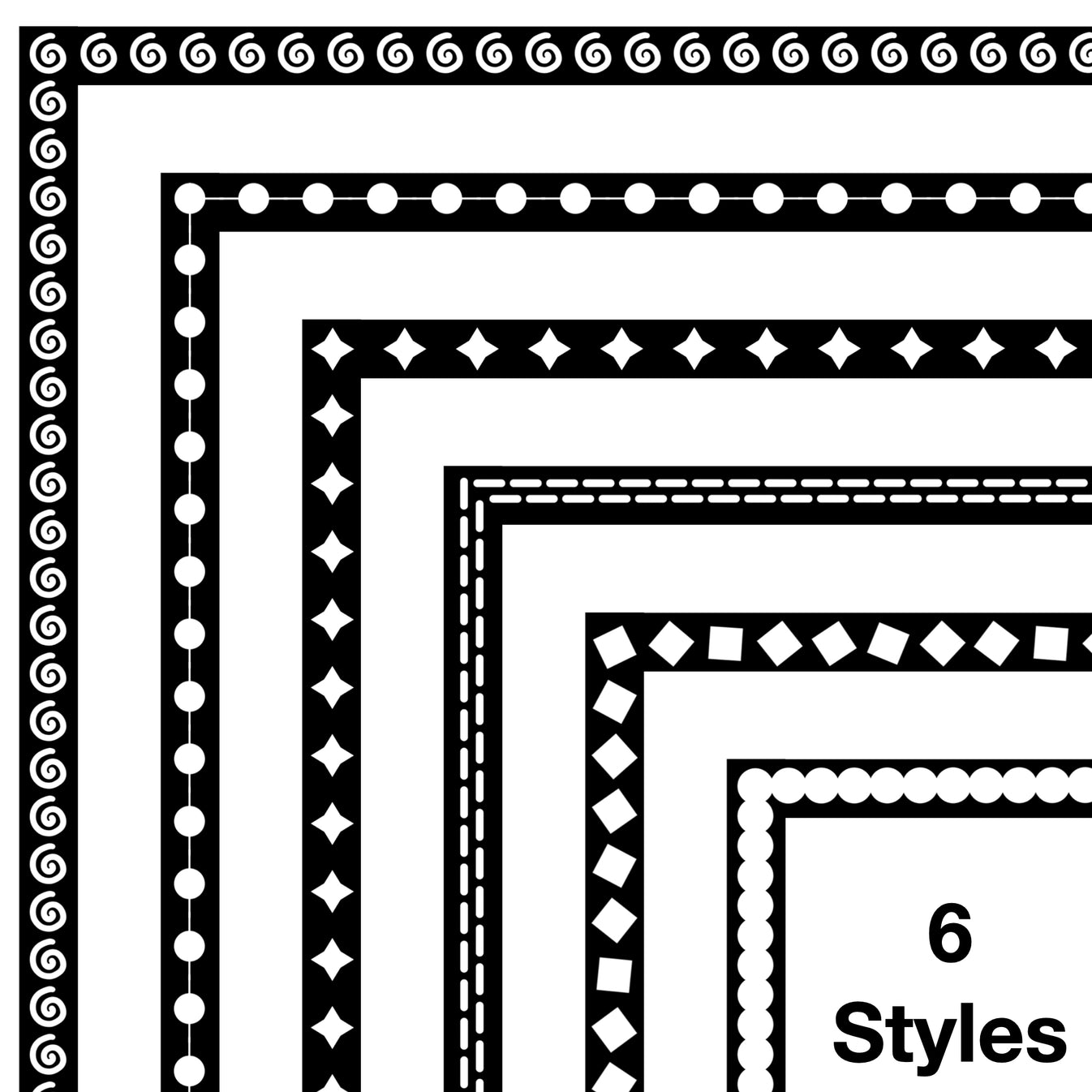 Border Clipart Set 23 - Colorful - Page Borders and Frames – kjunstudio