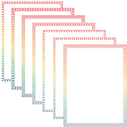 Border Clipart Set 75 - Vintage Rainbow - Page Borders and Frames ...