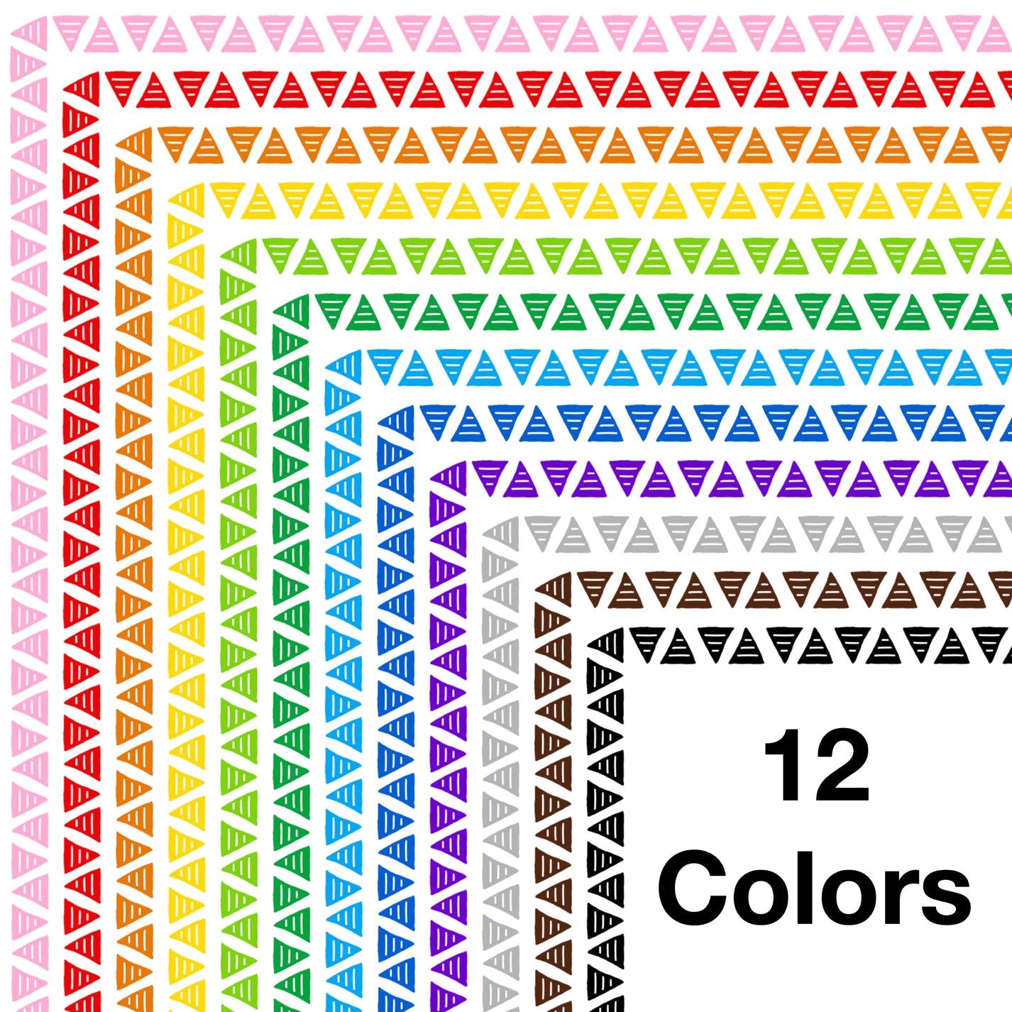 Border Clipart Set 3 - Colorful - Page Borders and Frames – kjunstudio