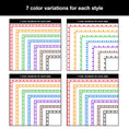 Border Clipart Bundle 17 - Colorful - Page Borders and Frames – kjunstudio