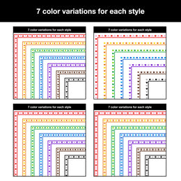 Border Clipart Bundle 17 - Colorful - Page Borders and Frames – kjunstudio