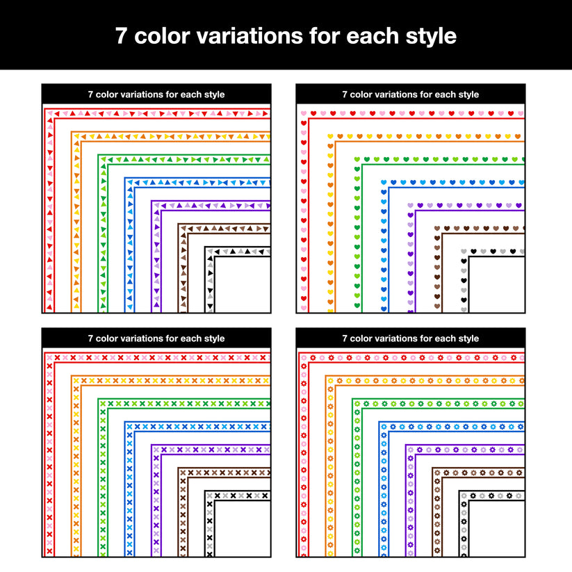Border Clipart Bundle 17 - Colorful - Page Borders and Frames – kjunstudio
