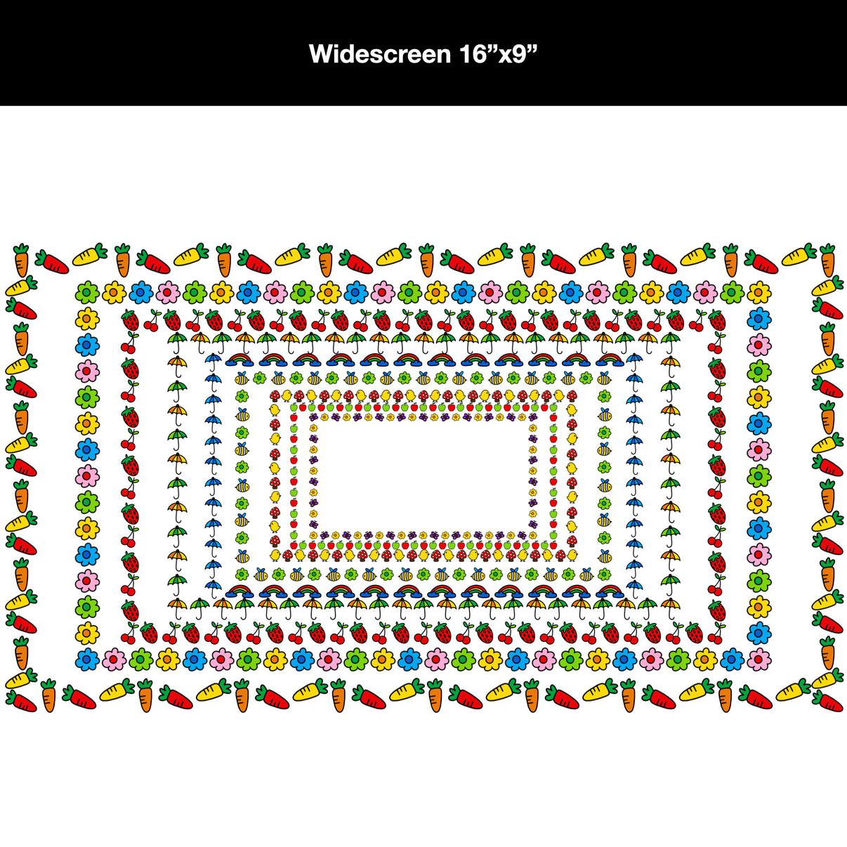 Widescreen Border Clipart Set 9 - Google Slides and PowerPoint – kjunstudio