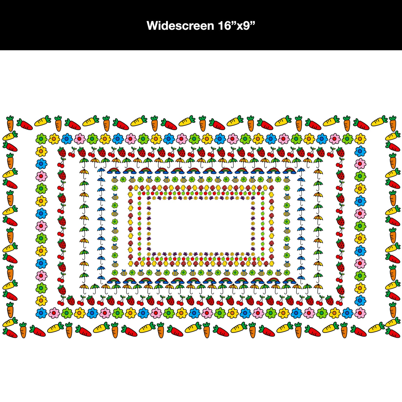Widescreen Border Clipart Set 9 - Google Slides and PowerPoint – kjunstudio
