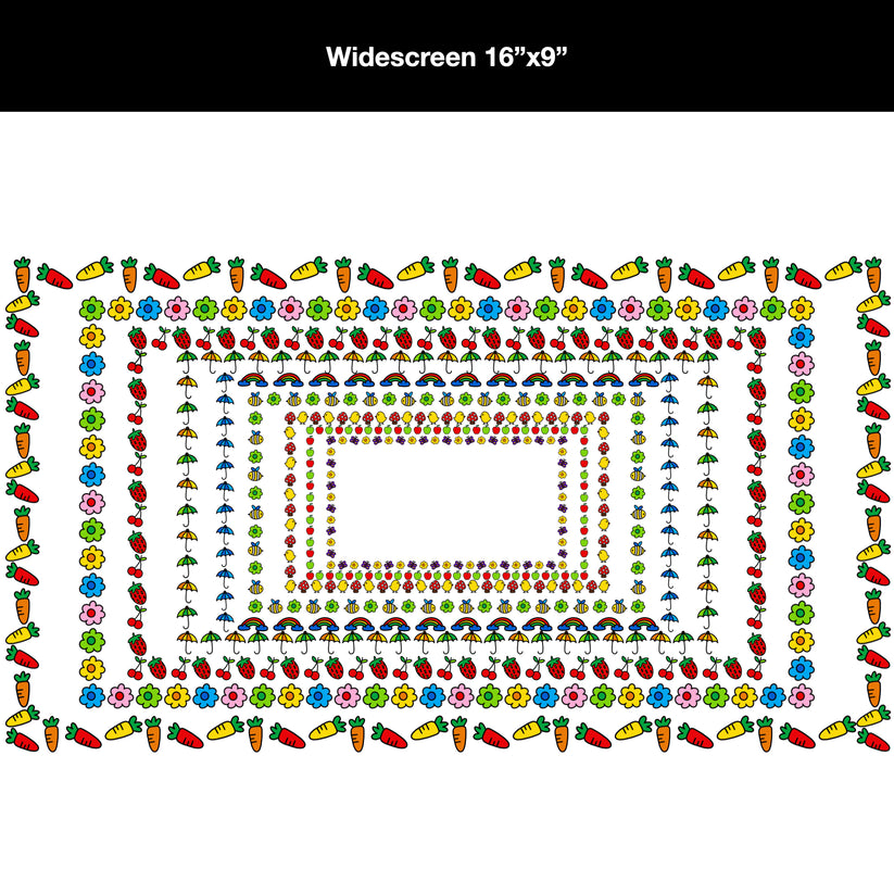 Widescreen Border Clipart Set 9 - Google Slides and PowerPoint – kjunstudio