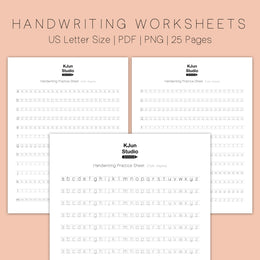 Handwriting Practice Sheets - Inspire Font – kjunstudio