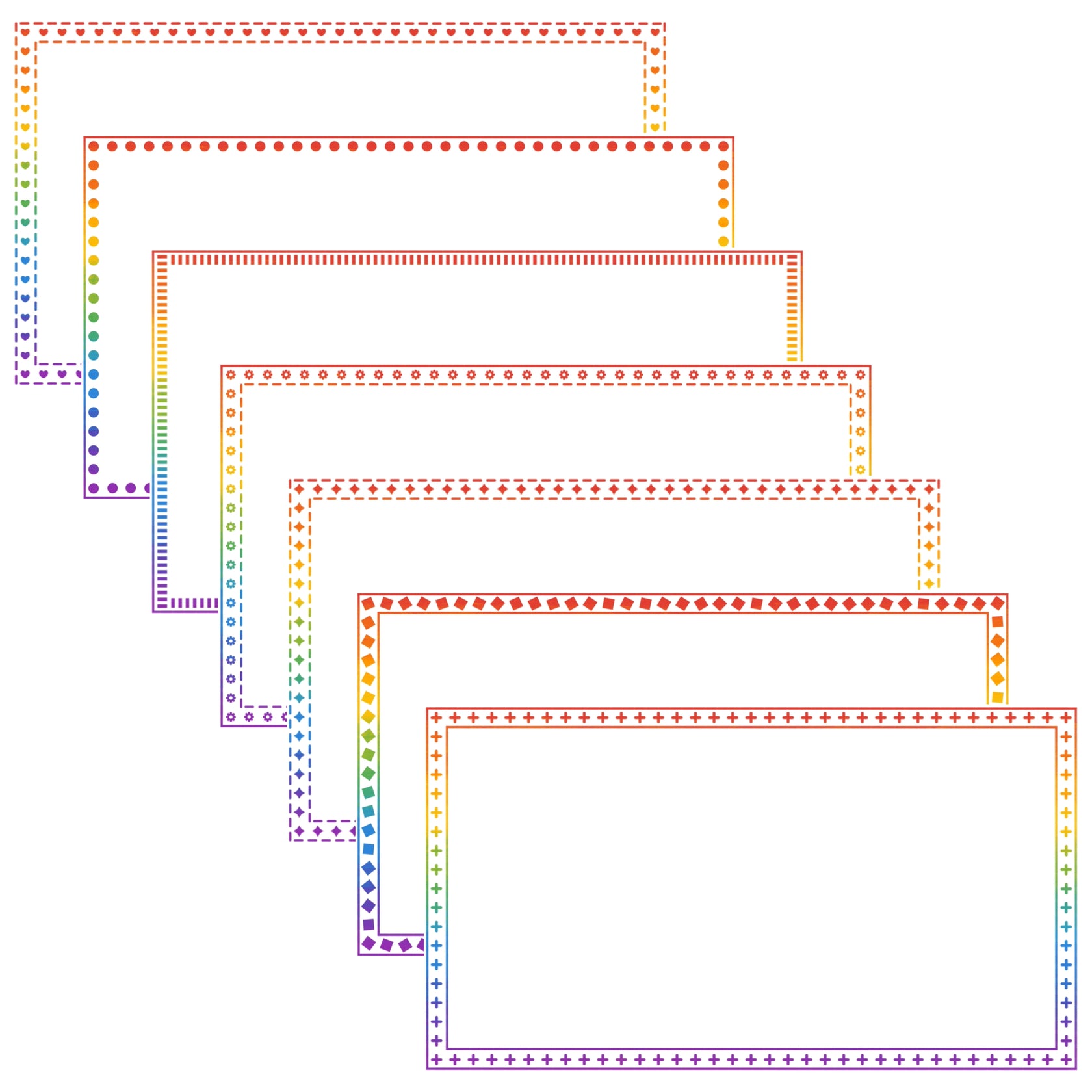 Widescreen Border Clipart Set 70 - Rainbow - Google Slides & PowerPoin ...