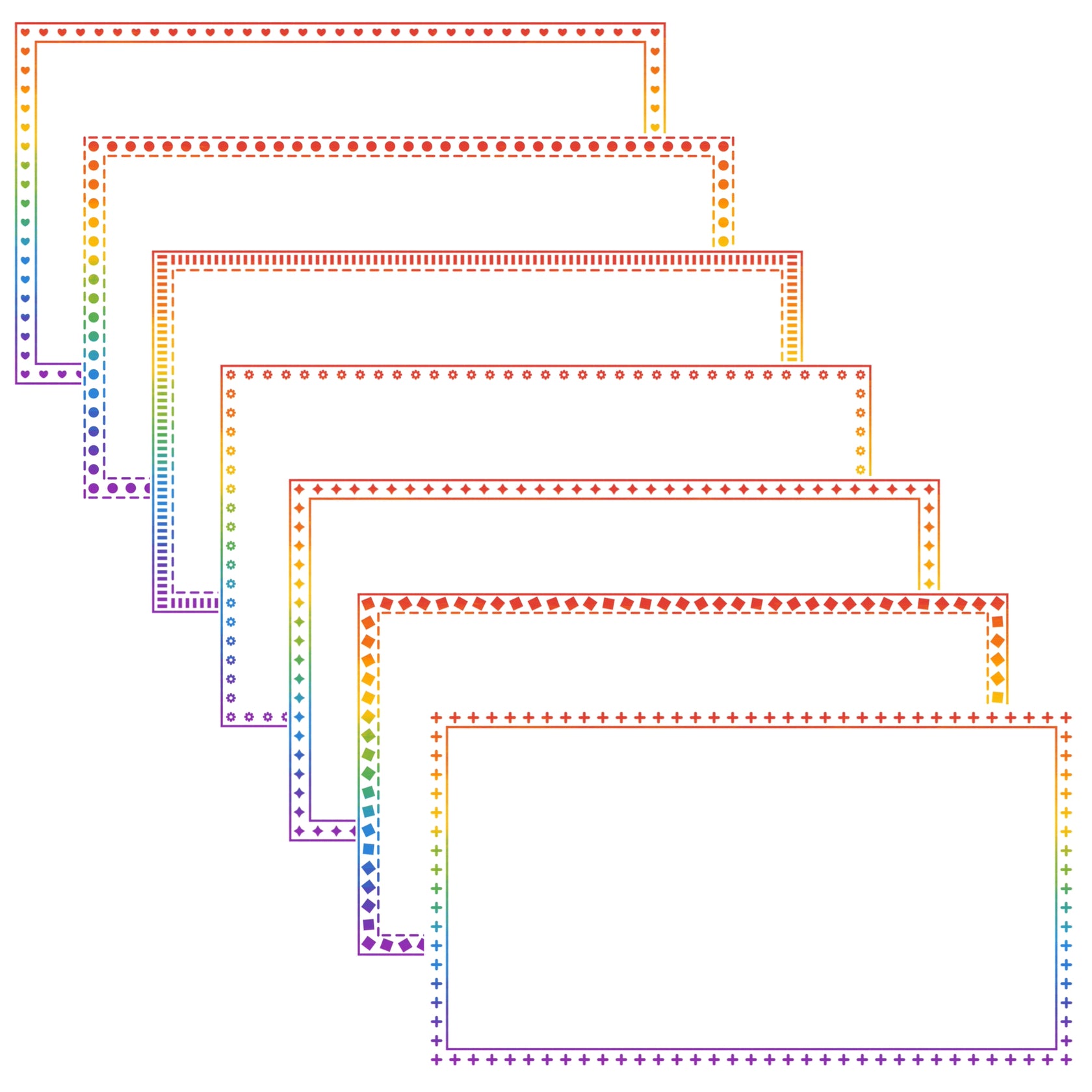 Widescreen Border Clipart Set 69 - Rainbow - Google Slides & PowerPoin ...