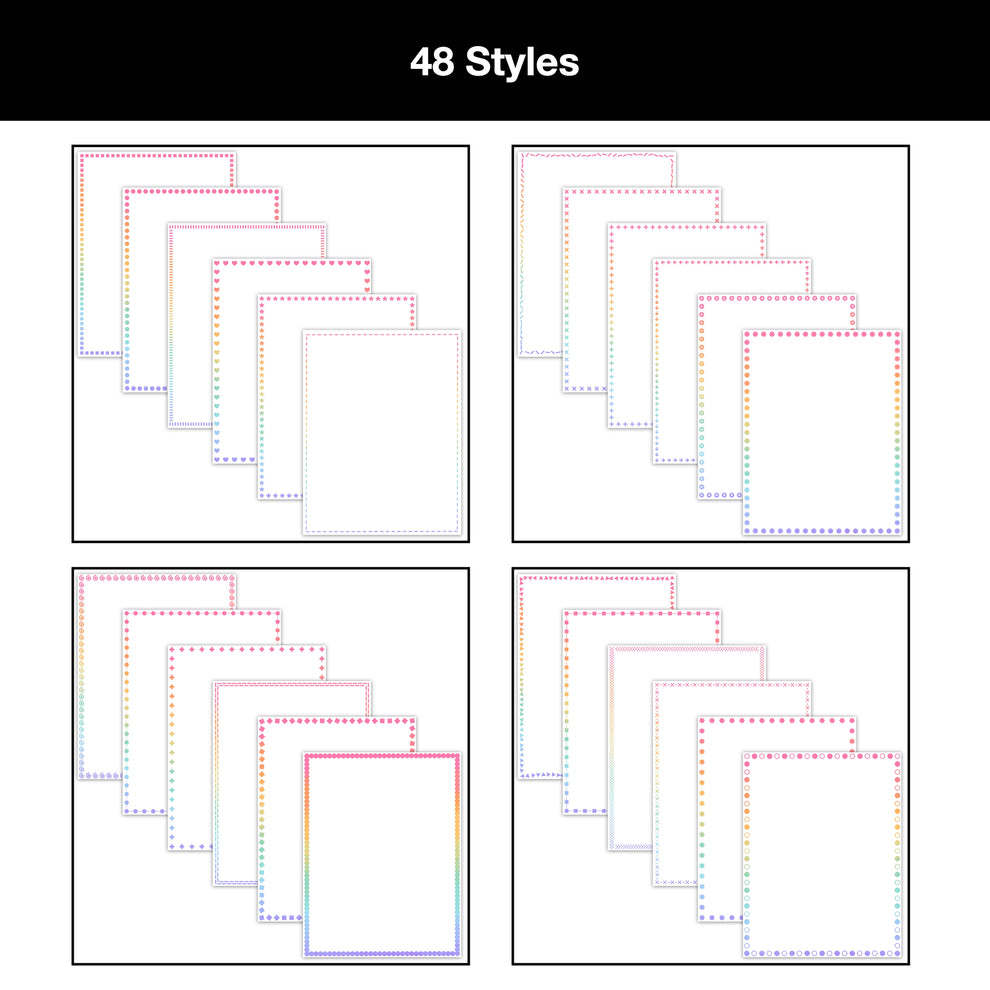 Border Clipart Bundle 12 - Pastel Rainbow - Page Borders and Frames ...