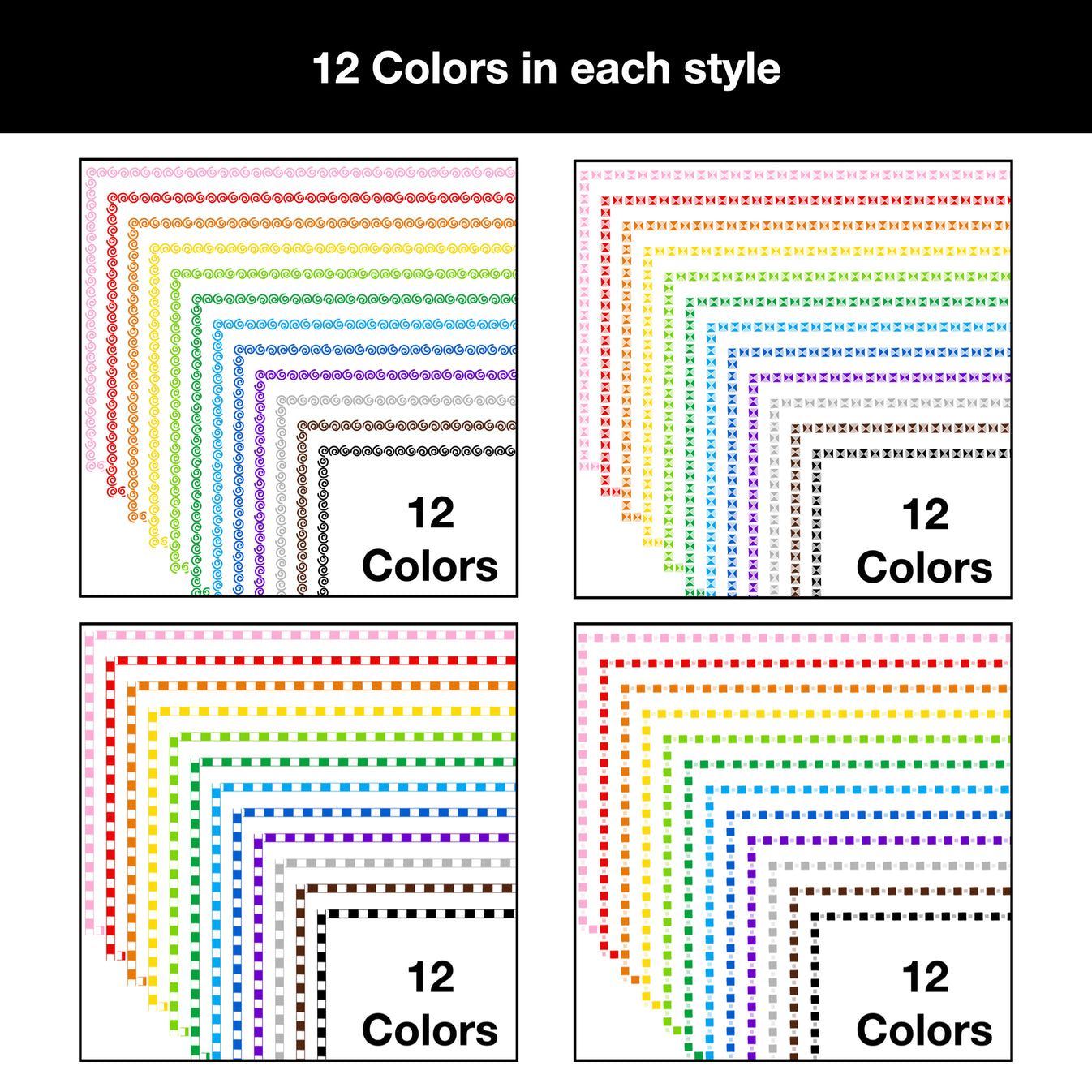 Widescreen Border Clipart Bundle 2 - Colorful - Google Slides and Powe ...