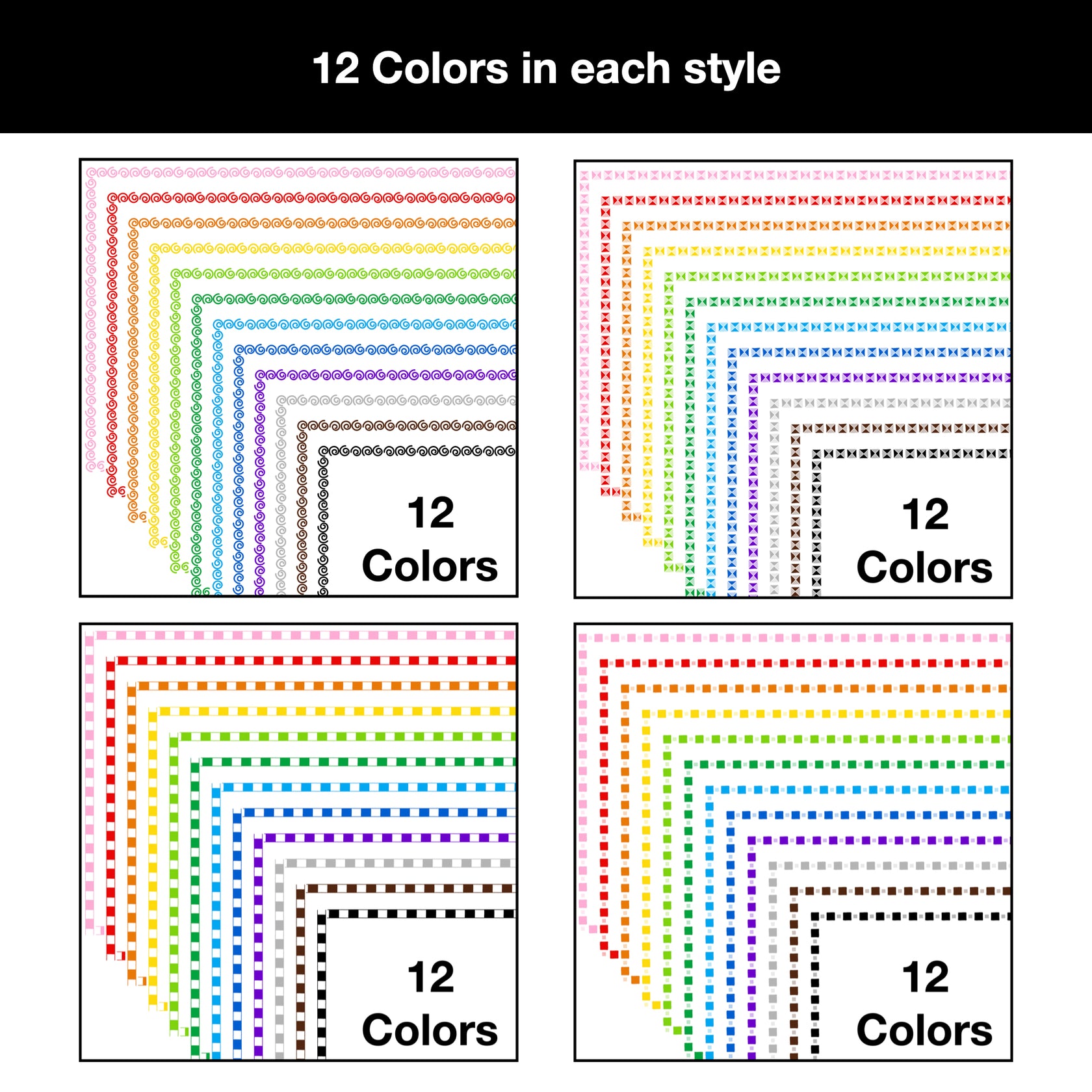 Widescreen Border Clipart Bundle 2 - Colorful - Google Slides and Powe ...