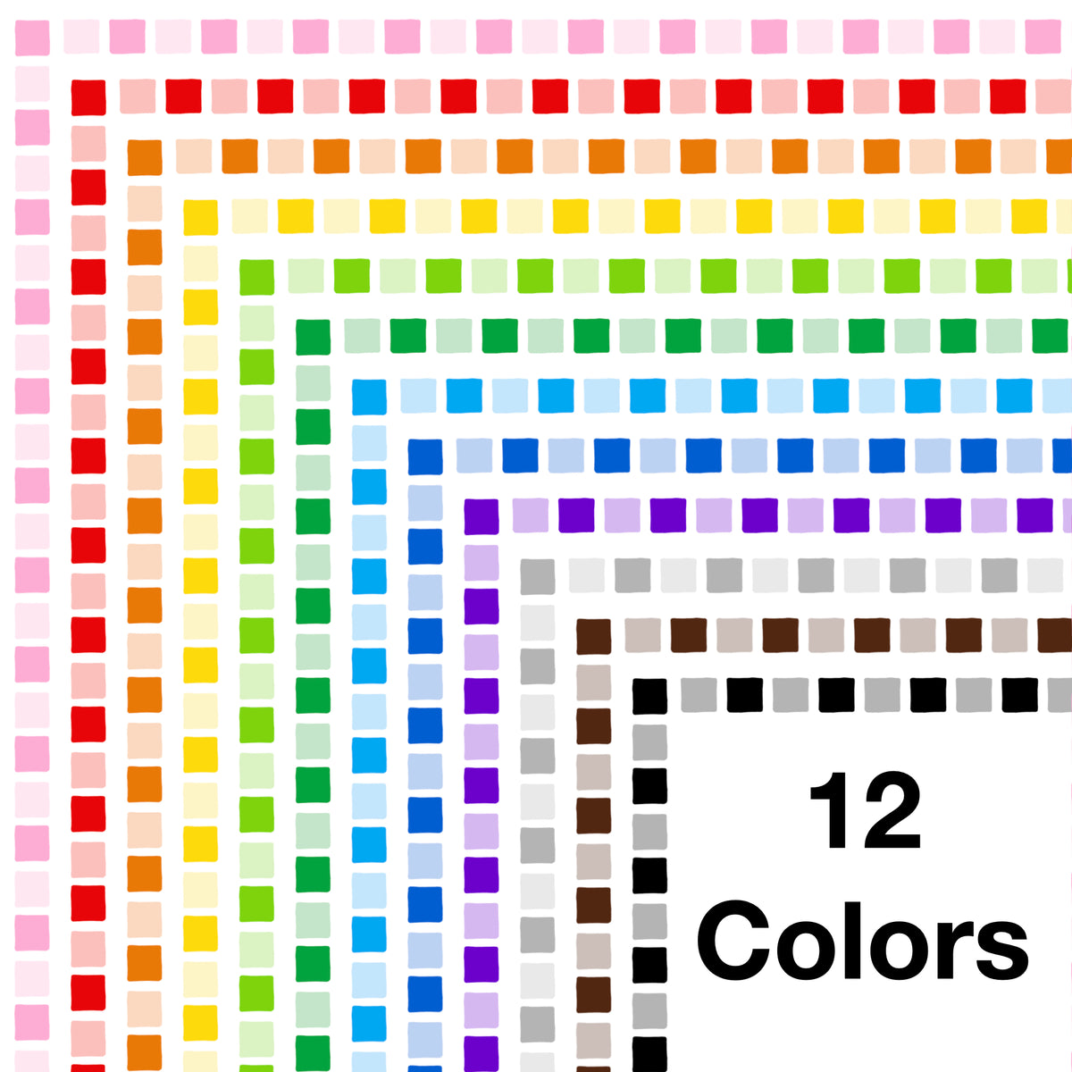 Border Clipart Set 2 - Colorful - Page Borders and Frames – kjunstudio
