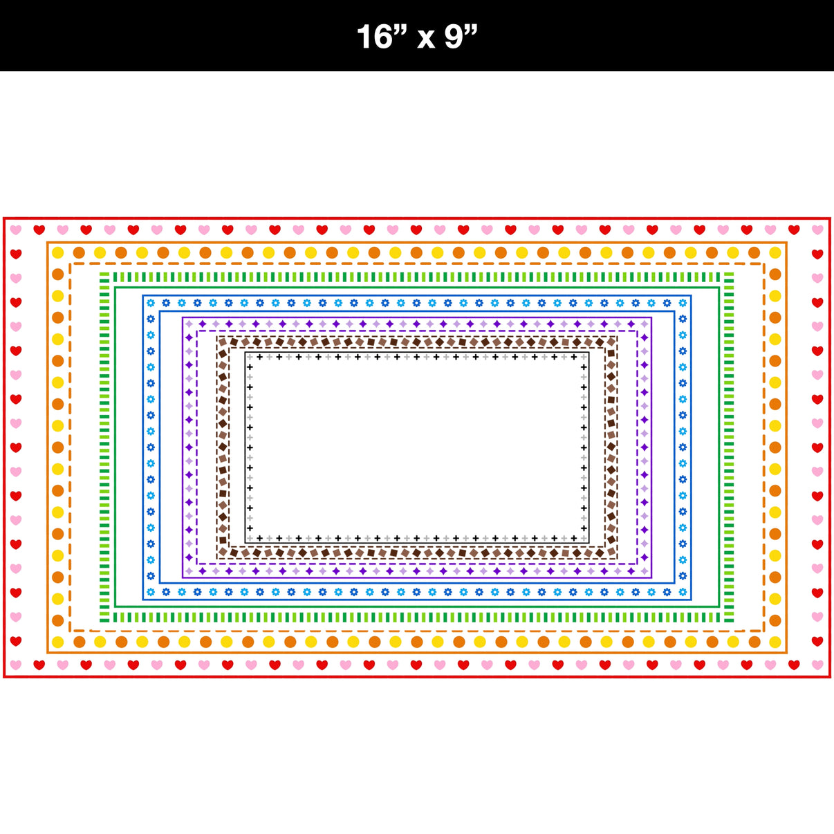 Widescreen Border Clipart Set 68 - Colorful - Google Slides and PowerP ...