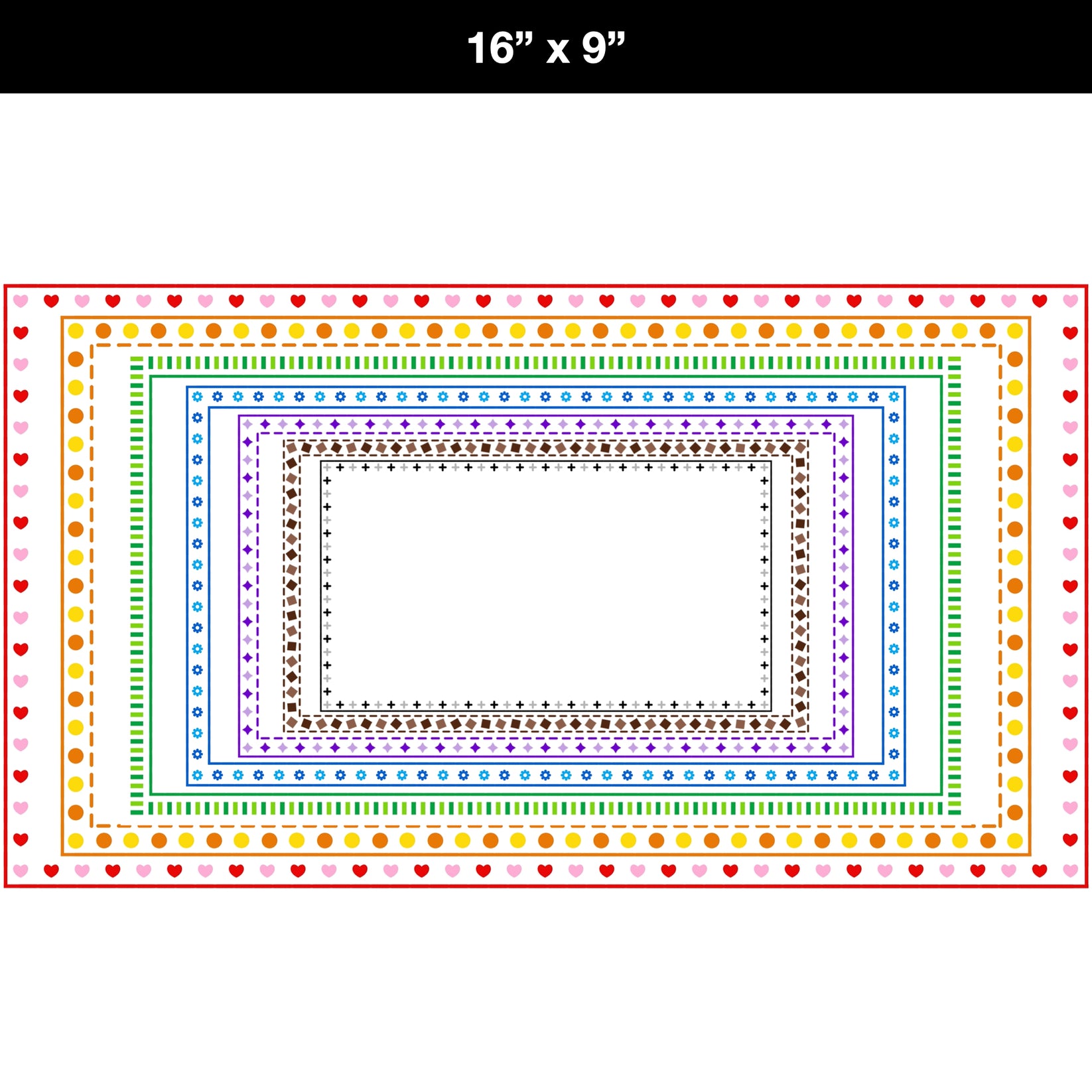 Widescreen Border Clipart Set 68 - Colorful - Google Slides and PowerP ...