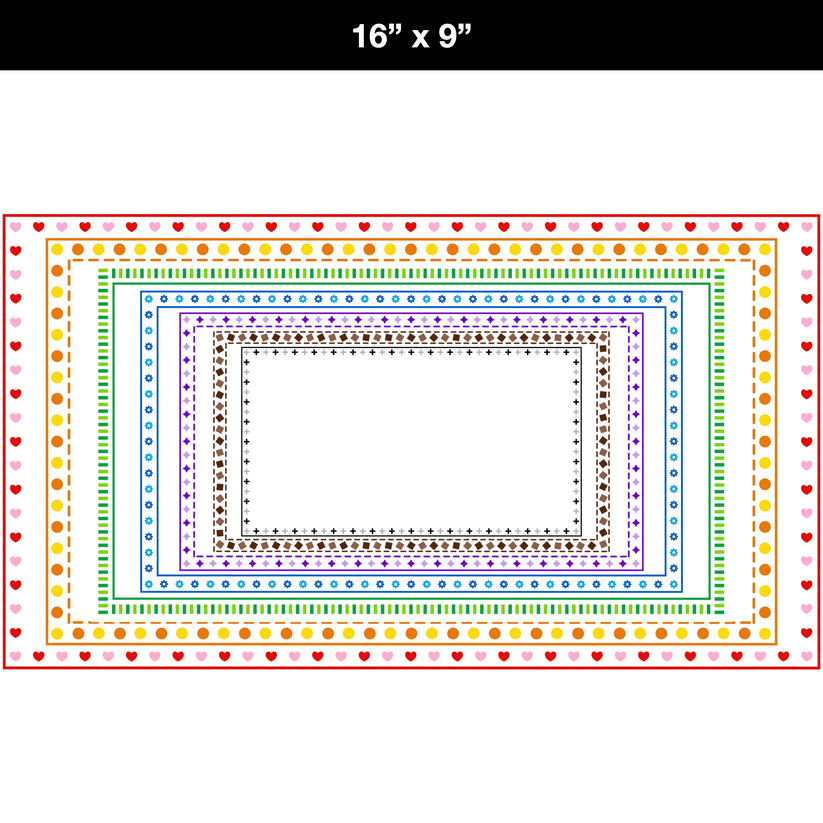 Widescreen Border Clipart Set 68 - Colorful - Google Slides and PowerP ...