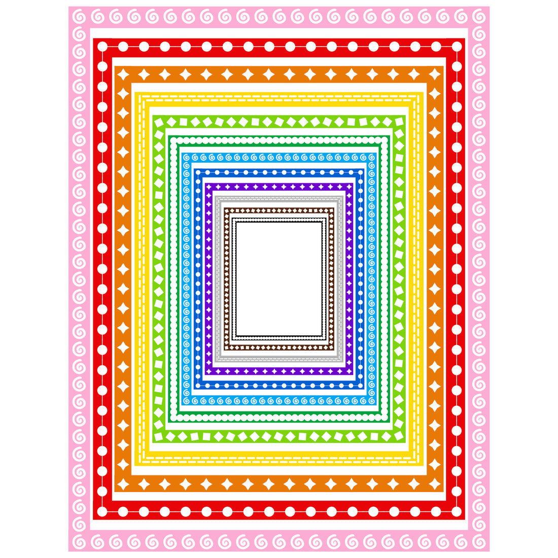 Border Clipart Set 23 - Colorful - Page Borders and Frames – kjunstudio