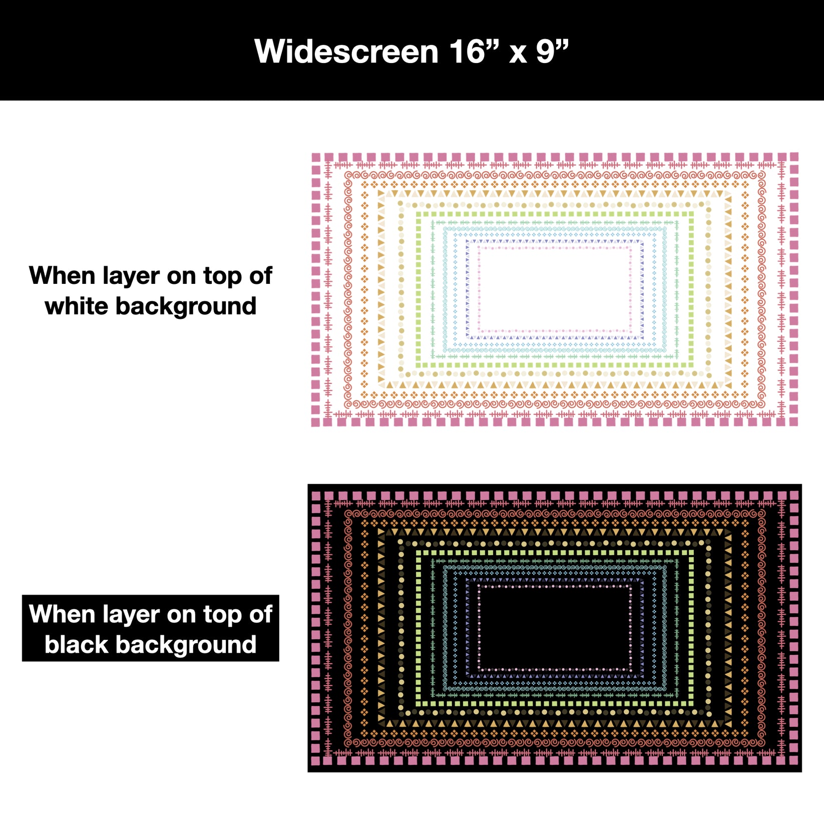 Widescreen Border Clipart Bundle 4 - Pastel - Google Slides and PowerP ...