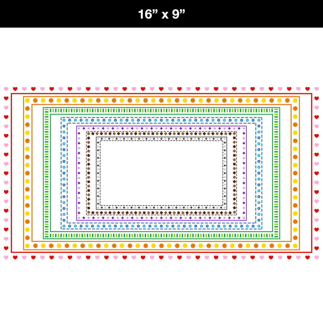 Widescreen Border Clipart Set 66 - Colorful - Google Slides and PowerP ...