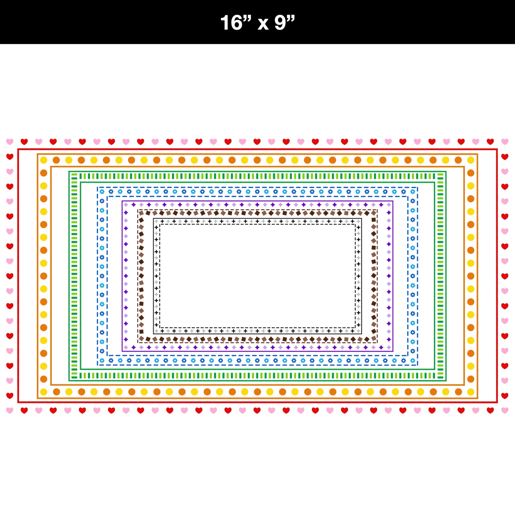 Widescreen Border Clipart Set 66 - Colorful - Google Slides and PowerP ...